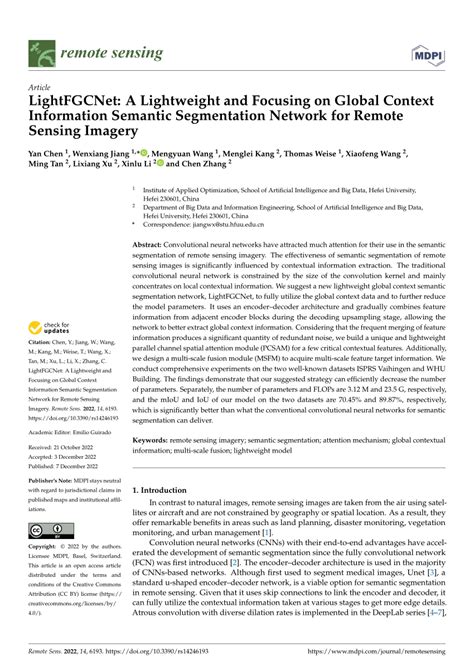 Pdf Lightfgcnet A Lightweight And Focusing On Global Context