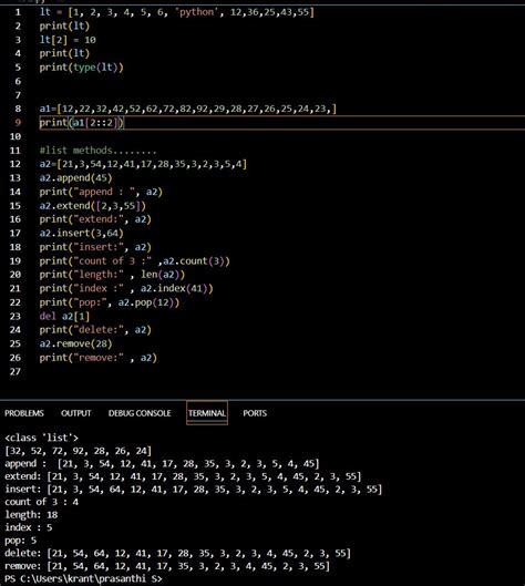prasanthi sikhakolli on linkedin task 10 practice list and list comp task 11 prepare a doc