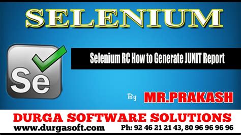 Selenium Rc How To Generate Junit Report Youtube