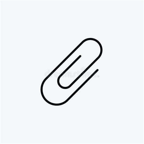 Attachment Clipline In Thin Line Black Color Flat Simple Vector Symbols Illustration Stock