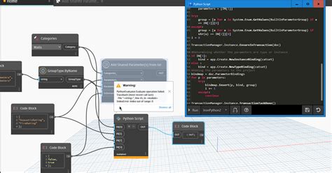 Help With Adding Shared Parameters To Project Revit Dynamo