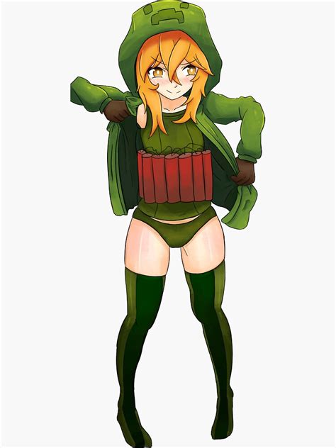 Minecraft Mob Talker Cupa The Creeper Sticker By Qcoolcan Redbubble