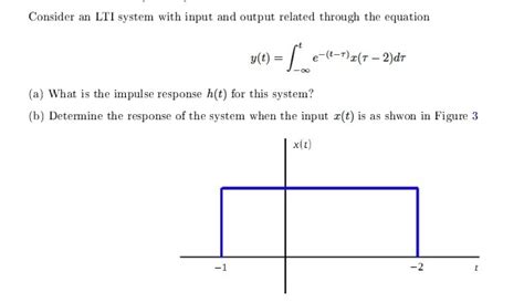 Solved Consider An Lti System With Input And Output Related