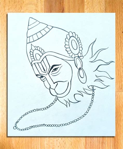 Angry Hanuman Face Drawing Easy How To Draw Lord Hanuman Step By Step