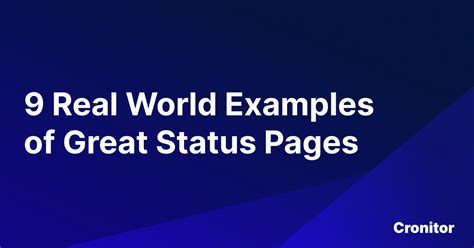 9 real world examples of great status pages