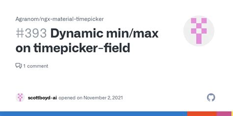 Dynamic Minmax On Timepicker Field · Issue 393 · Agranomngx Material Timepicker · Github
