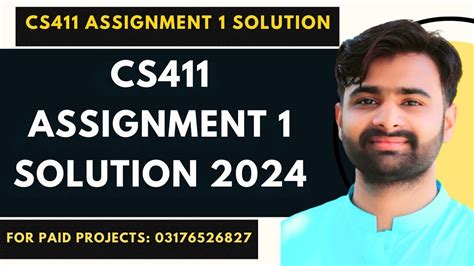 Cs411 Assignment 1 Solution 2024 Cs411 Assignment 1 100 Correct