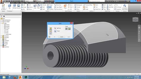 Using The D Modify Tools Shell Draft And Thread In Autodesk Inventor YouTube