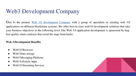 Ppt Web3 Development Company Powerpoint Presentation Free Download Id11784262