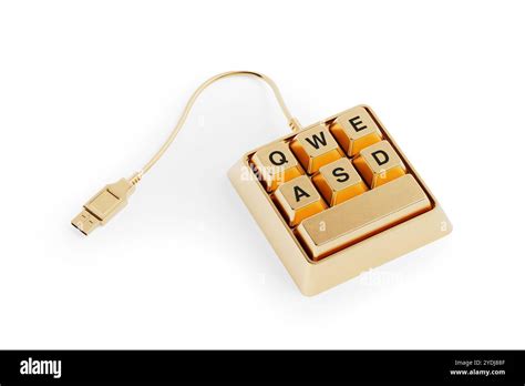 Small Compact And Designed Specifically For Gaming Golden Keyboard With Wasd Keys And A Usb