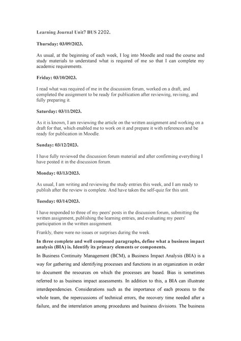 Learning Journal Unit 7 Bus 2202 Learning Journal Unit7 Bus 2202