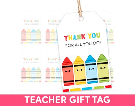 Teacher Appreciation T Tags Teacher Printable Thank You Etsy Croatia Teacher T Tags