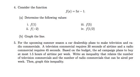 Solved Consider The Function F X 5x 1 A Determine Chegg Com
