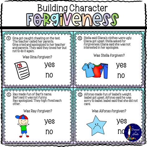 Building Character Forgiveness Task Cards Made By Teachers Building Character Forgiveness Task Cards Made By Teachers