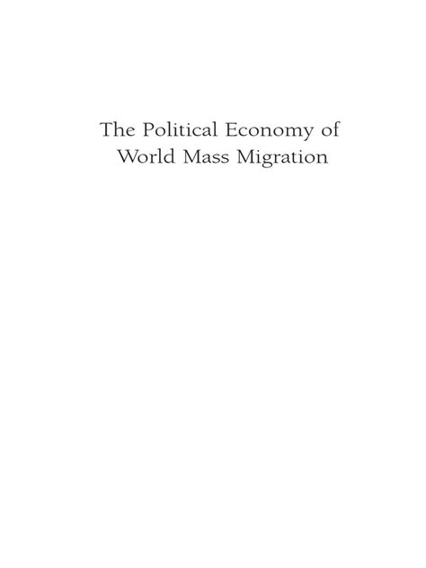 The Henry Wendt Lecture Series Jeffrey G Williamson The Political Economy Of World Mass