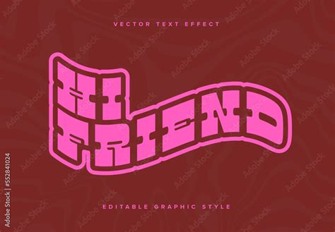 Wavy Text Effect Mockup Stock Template Adobe Stock