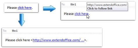 Easily Show Hidden Links In Messages In Outlook