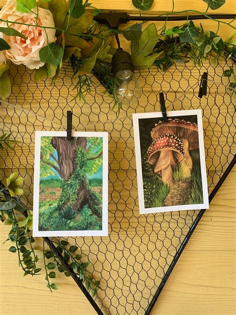 Studio Ghibli Inspired Tree Art Print Gouache Illustration Etsy