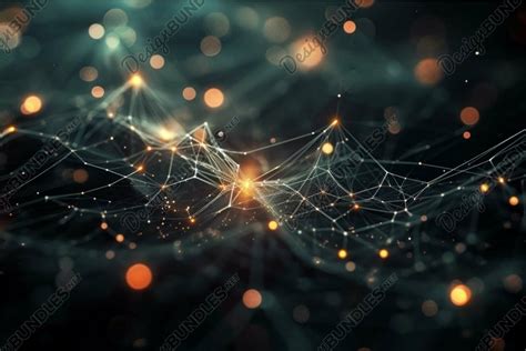 Abstract Network Connections With Glowing Nodes 4537532