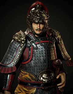 中国古代唐朝武将盔甲 金瓜锤 花瓣网
