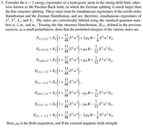 Solved 5 Consider The N 2 Energy Eigenstates Of A