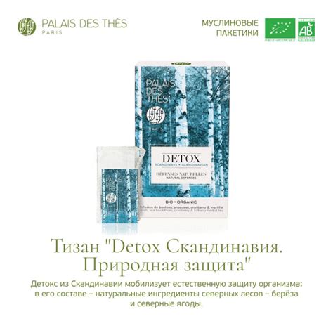 PALAIS DES THES. Чай Тизан "DETOX Скандинавия Природная защита ...