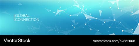 Abstract Tech Network Connection Dots Digital Vector Image