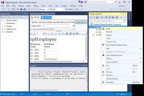 Ssrs Report With Vs