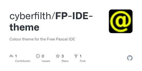 Github Cyberfilthfp Ide Theme Colour Theme For The Free Pascal Ide