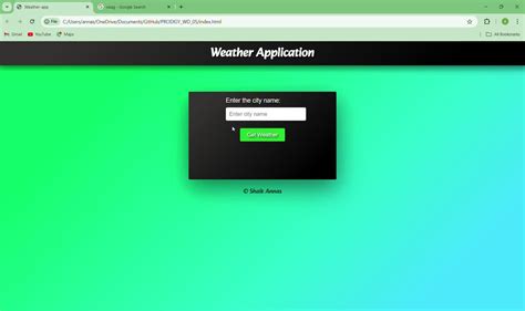 Shaik Annas On Linkedin Weatherapp Webdevelopment Apis