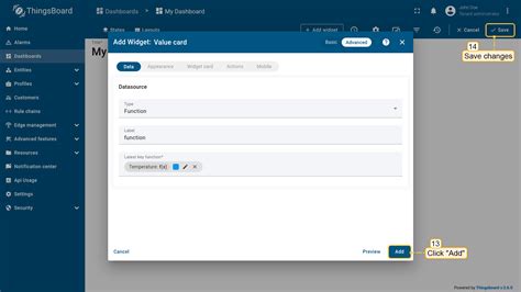 Working With Widgets Thingsboard Community Edition