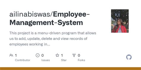 Github Ailinabiswas Employee Management System This Project Is A Menu Driven Program That