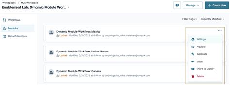how to use and configure dynamic modules in a workflow
