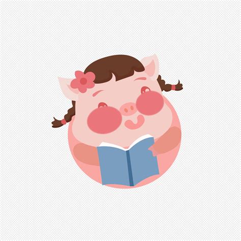 소녀 독서 책 Png 일러스트 무료 다운로드 Lovepik