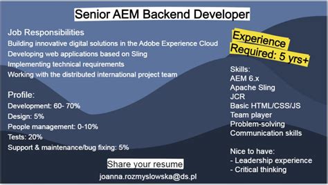 🚀 Aem Job Alert Aem Coders Hub Adobe Experience Cloud Experts