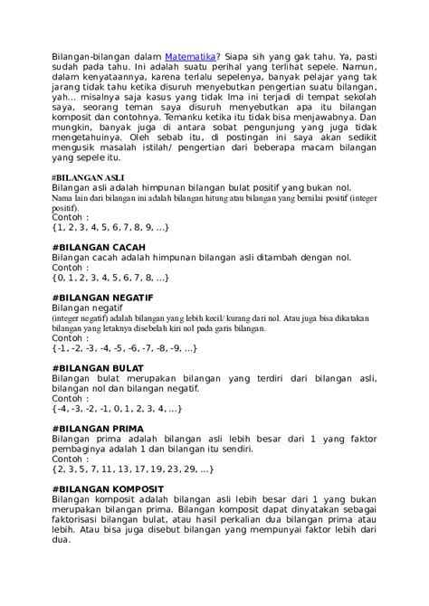 Detail Contoh Bilangan Integer Koleksi Nomer