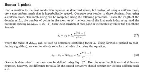 Bonus Points Find A Solution To The Heat Chegg