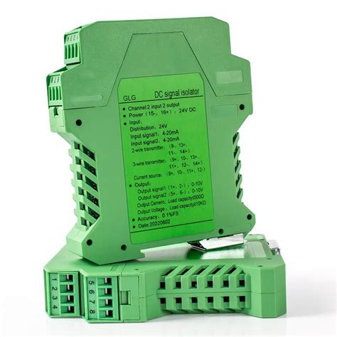 dc analog signal isolator 4 20ma to 0 10v analog signal isolator 1 in 2