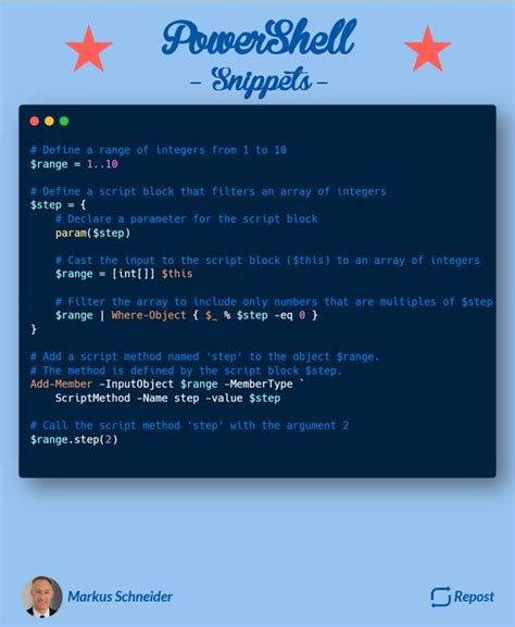Markus Schneider On Linkedin Powershell Snippets Scripting