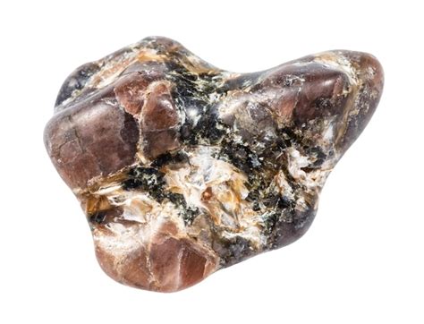 Premium Photo Polished Andalusite Mineral Isolated On White