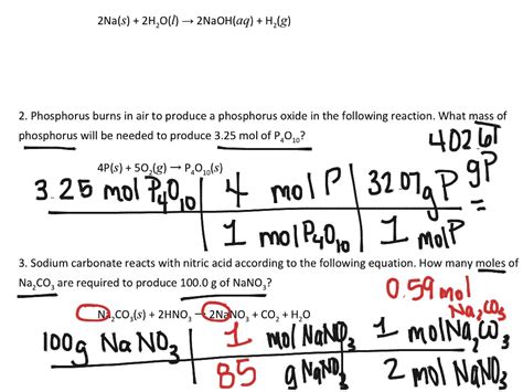 Stoichiometry Moles And Mass Science Chemistry Chemical Reactions