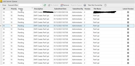 Vault 作业队列中的错误条目，例如某个文件的版本号重复