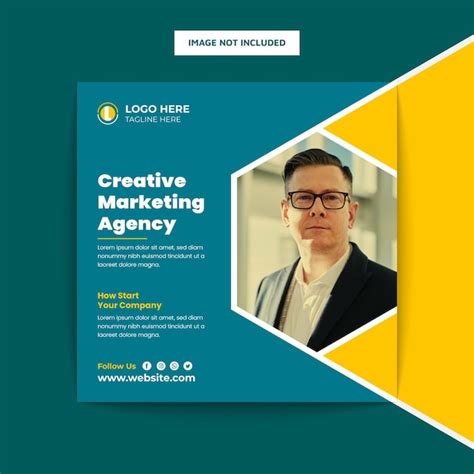 디지털 마케팅 소셜 미디어 게시물 및 웹 배너 템플릿 프리미엄 벡터