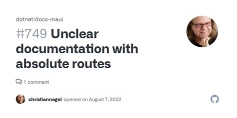 Unclear Documentation With Absolute Routes · Issue 749 · Dotnetdocs Maui · Github