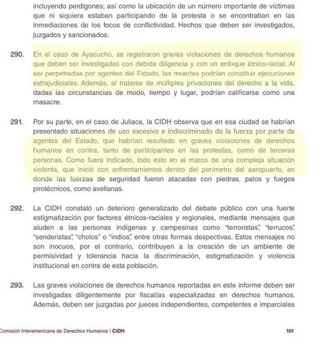 Cidh Concluye Que Hubo Graves Violaciones A Los Derechos Humanos En Protestas Contra Dina