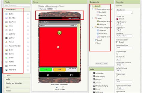 design view graphic interface bugs and other issues mit app inventor community