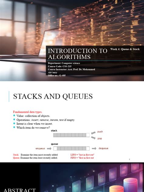 W4 Queueandstack Pdf Queue Abstract Data Type Information