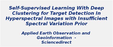 deep clustering for target detection in hyperspectral images s logix