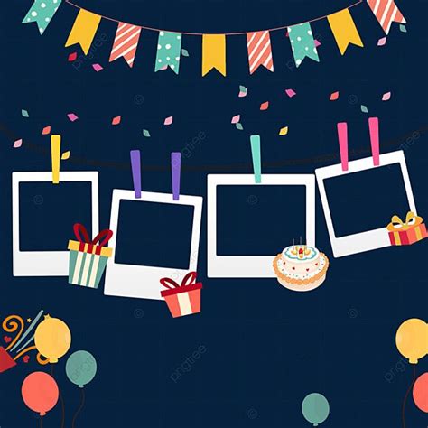 폴라로이드 생일 일러스트 사진 종이 컬러 배너 크리 에이 티브 테두리 풍선 생신 오리온 틀 Png 일러스트 및 Psd 이미지 무료 다운로드 Pngtree