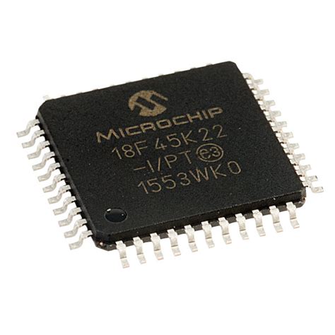 microchip pic18f45k22 i pt 8 bit microcontroller 64mhz tqfp44 rapid